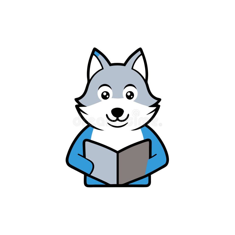 Eastern Wolf Learns Icon Vector Stock Illustration - Illustration of ...