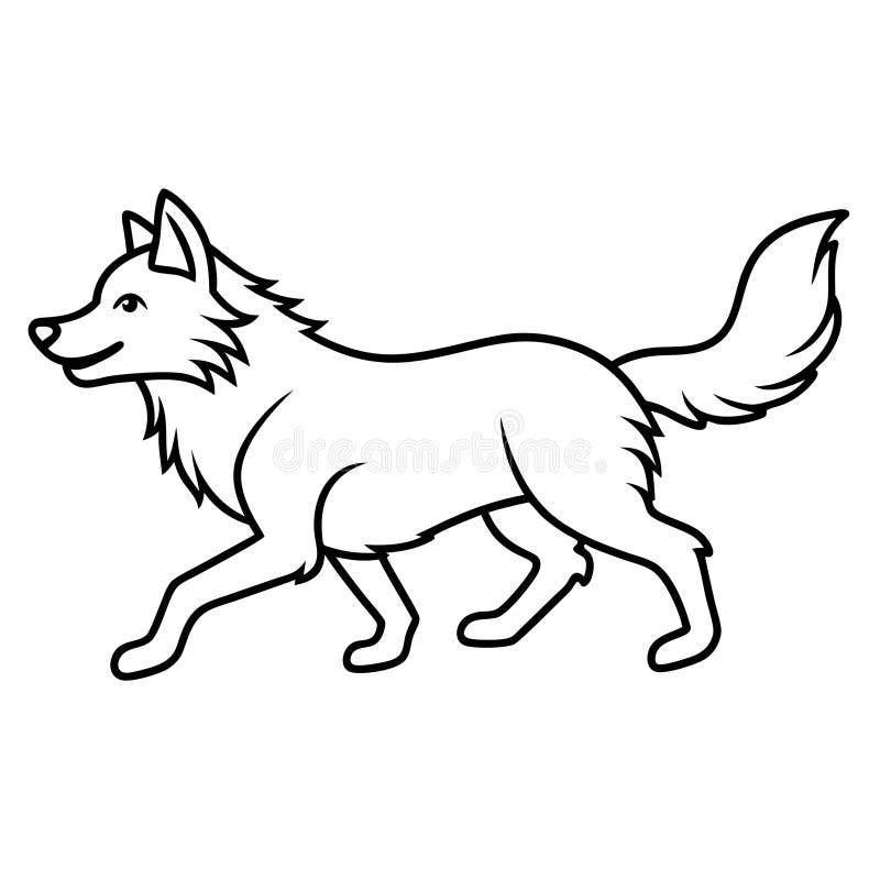 Eastern Wolf Reading Icon Vector Stock Illustration - Illustration of ...