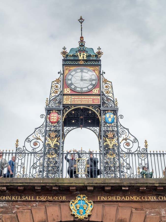 Eastgate Clock in Chester, England Editorial Stock Image - Image of ...