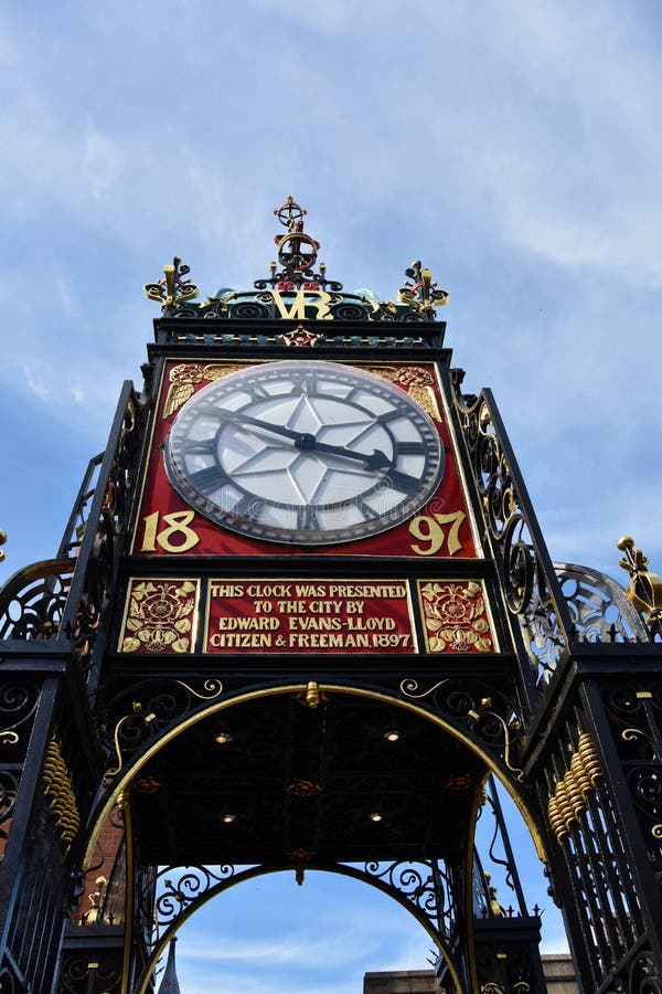 Eastgate clock Chester stock photo. Image of ancient - 77070836