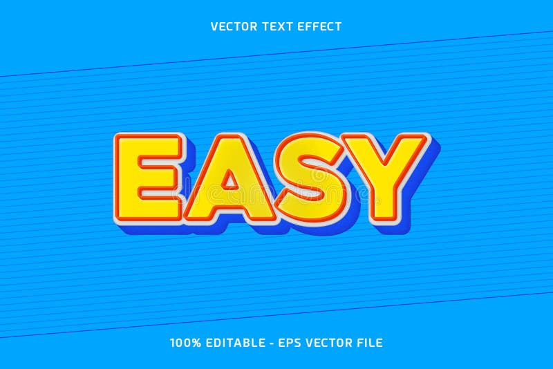 Easy Vector Text Effect stock vector. Illustration of bold - 247911621