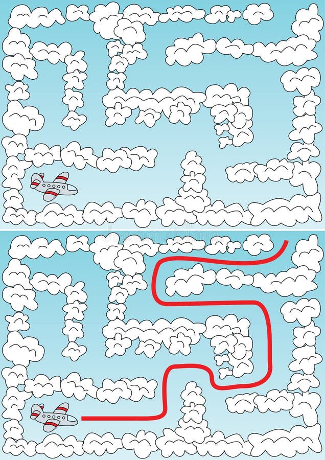 Airplane Maze Stock Illustrations – 177 Airplane Maze Stock ...