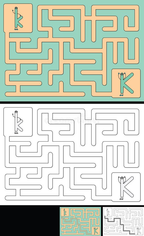 Easy Alphabet Maze - Letter J Stock Vector - Illustration of practice ...