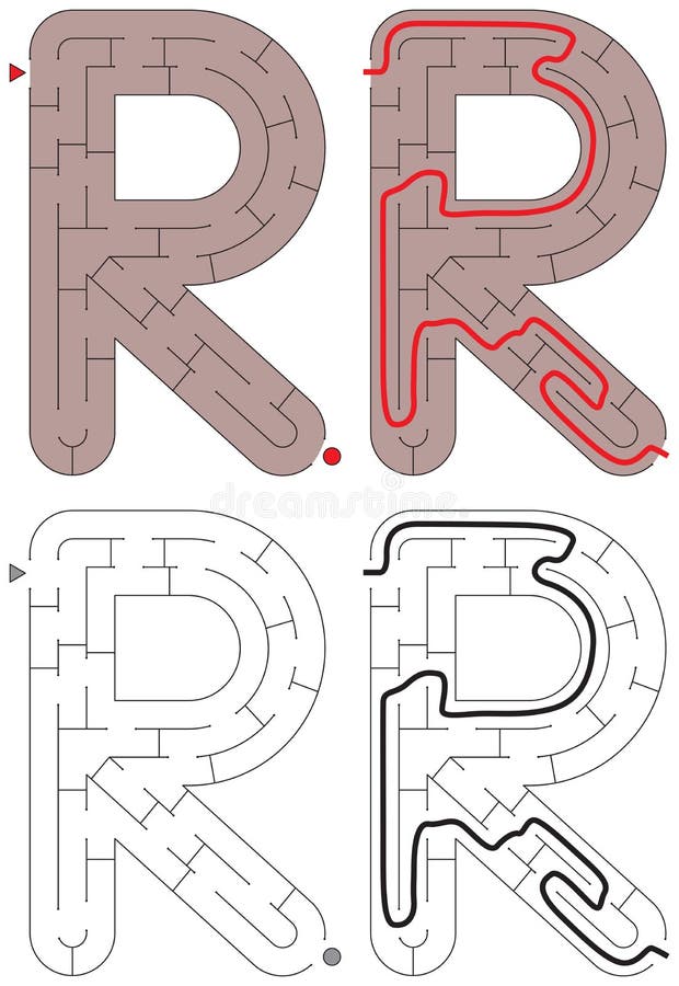 Easy Alphabet Maze - Letter Z Stock Vector - Illustration of language ...