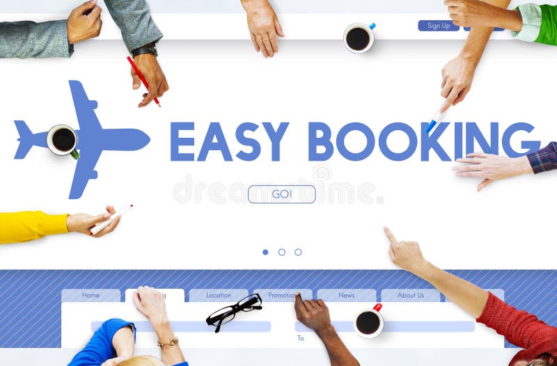 Easy Booking Holiday Flight Tourism Concept Stock Photo - Image of ...