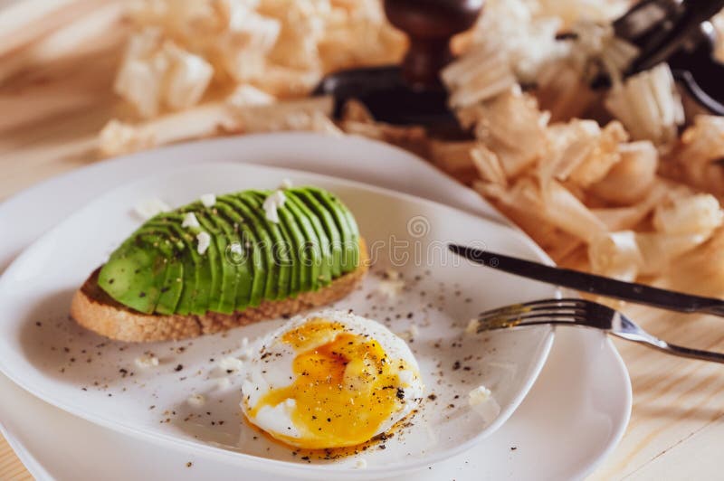 Easy Breakfast in the Workshop Stock Image - Image of pause, healthy ...