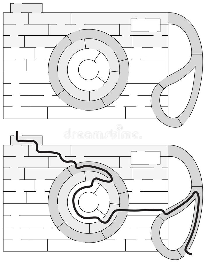 Easy camera maze stock vector. Illustration of labyrinth - 114908818