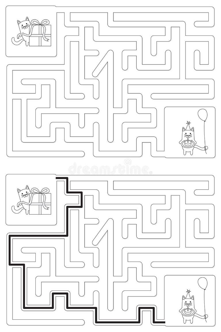 Maze Number Kids Stock Illustrations – 2,911 Maze Number Kids Stock ...