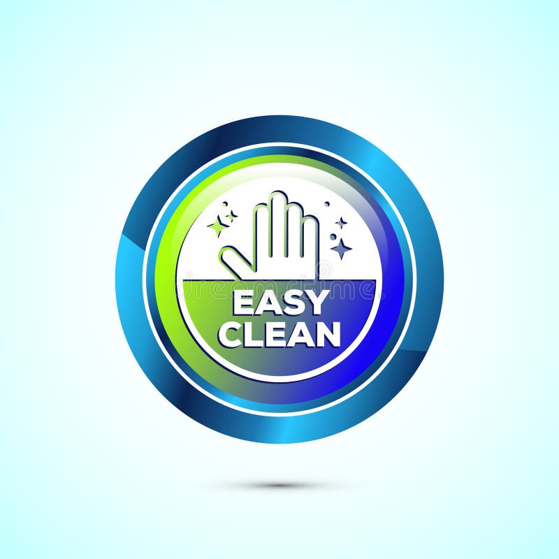 Easy Cleaning Icon Design Illustration. Clean Surface Icon Sign Symbol ...