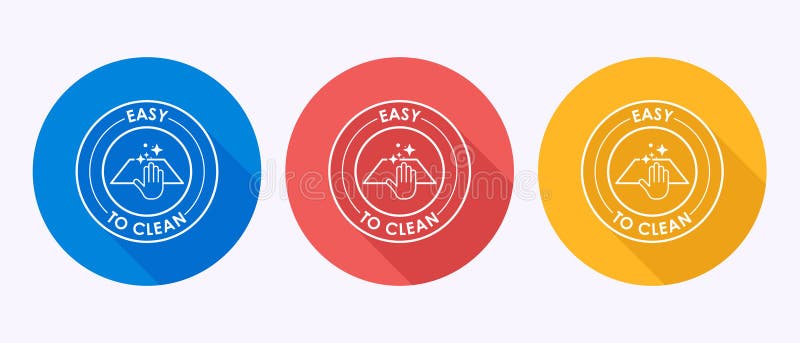 Easy Cleaning Icon Design Illustration. Clean Surface Icon Sign Symbol ...