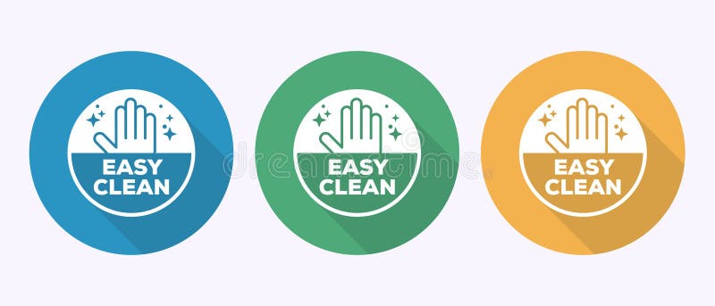 Easy Cleaning Icon Design Illustration. Clean Surface Icon Sign Symbol ...