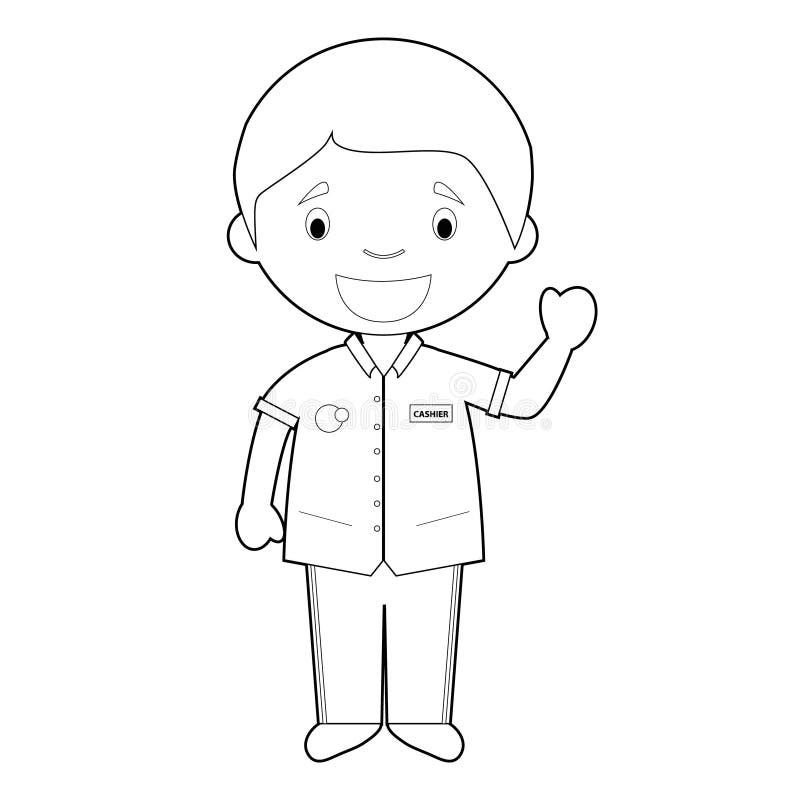 Clerk Drawing White Line Female Cartoon Ron Leishman Copyright ...