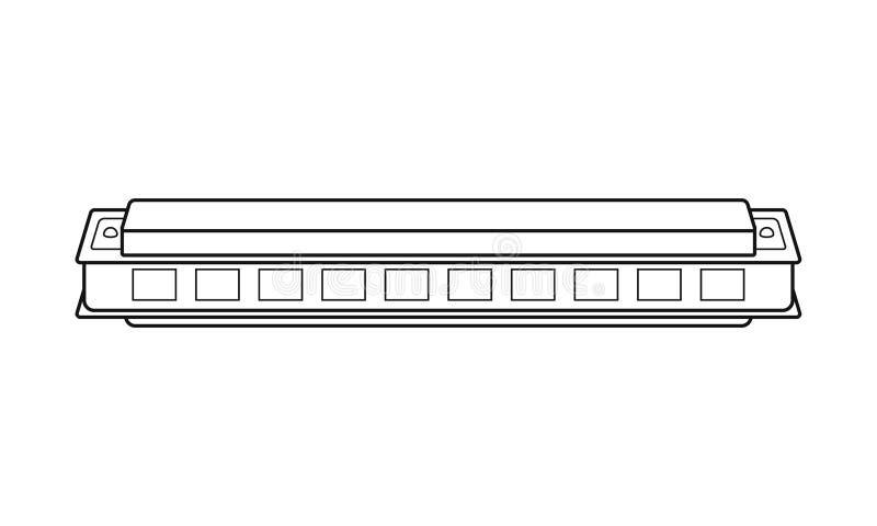 Harmonica Line Drawing
