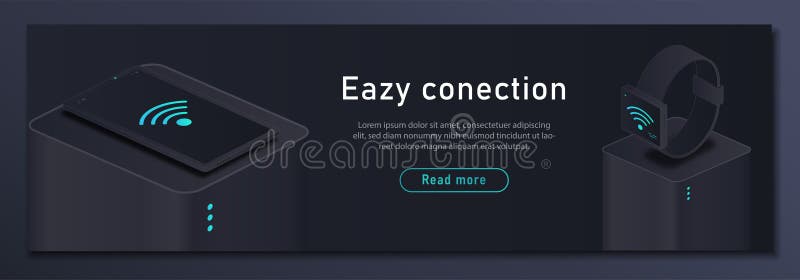 Easy connection banner stock vector. Illustration of business - 276162519