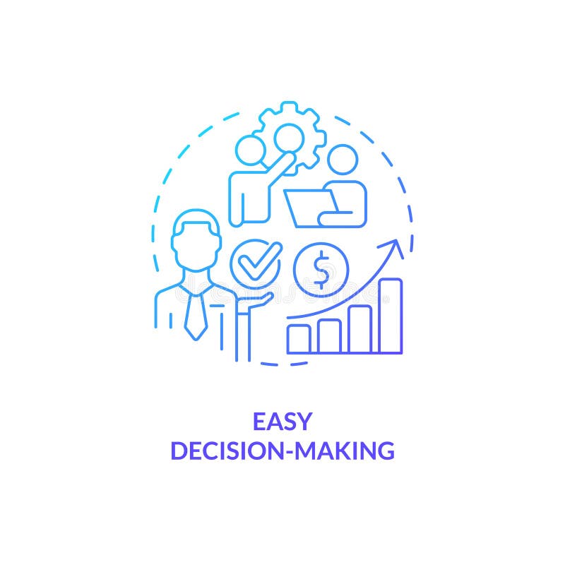 Easy Decision-making Blue Gradient Concept Icon Stock Illustration ... Easy Decision-making Blue Gradient Concept Icon Stock Illustration ...