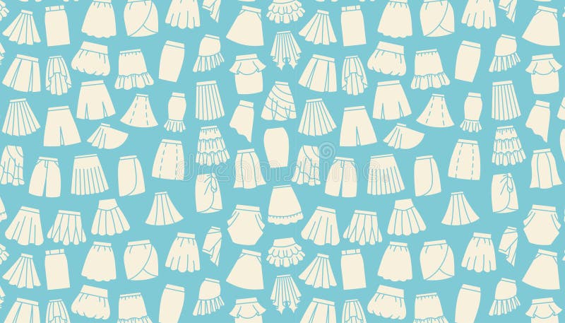 A Whimsical Array of Skirts in Playful Patterns Stock Vector ...
