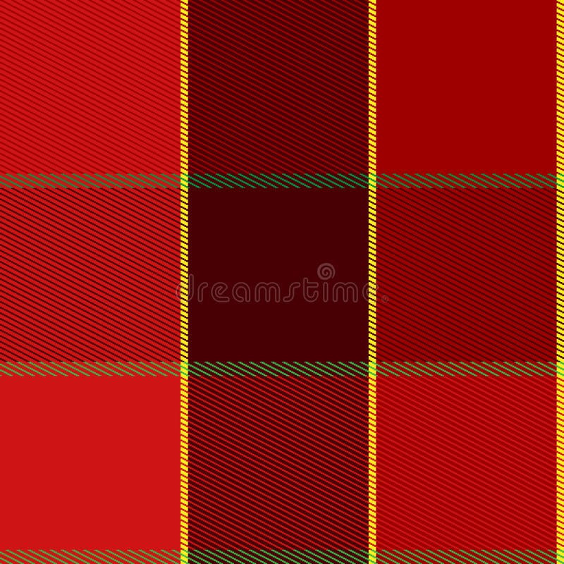 Easy Editable Red Checkered Plaid Vector Pattern Stock Illustration ...