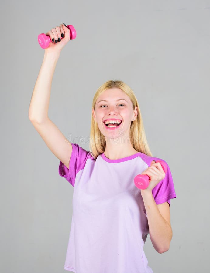 Easy Exercises With Dumbbells Biceps Exercises For Female Girl Hold