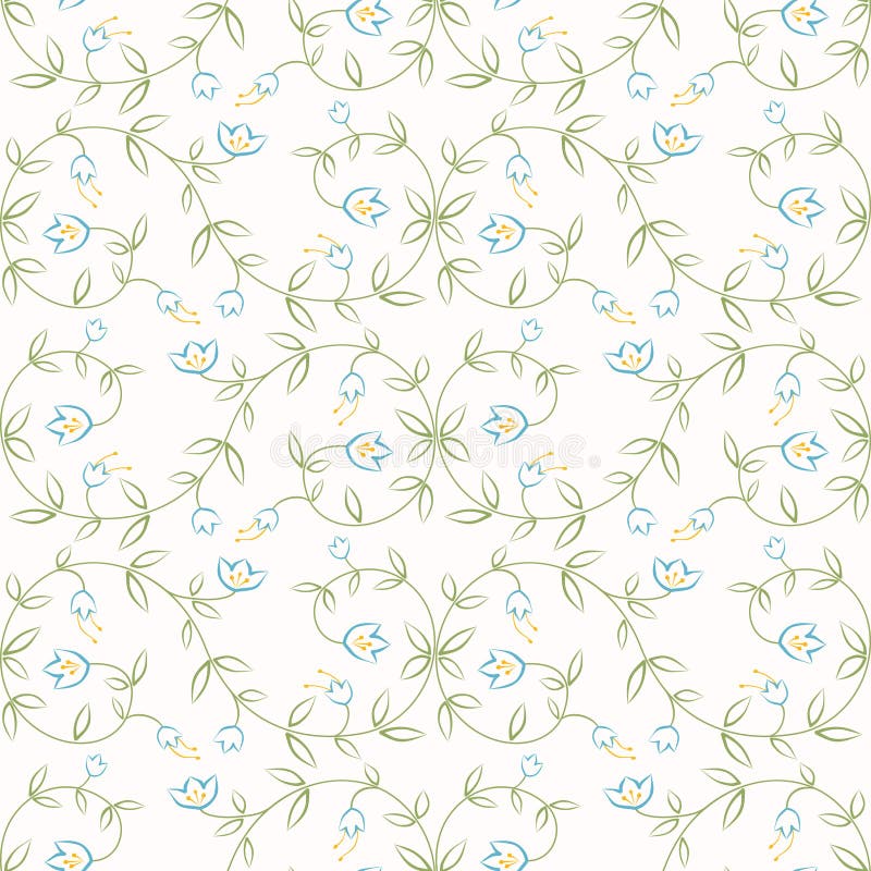 Easy Flowers Seamless stock vector. Illustration of blooming - 38998383