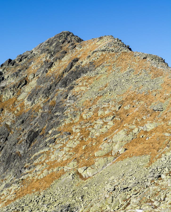 Easy Grass and Rocky Ridge Leading To the Top in the Mountains Stock ...