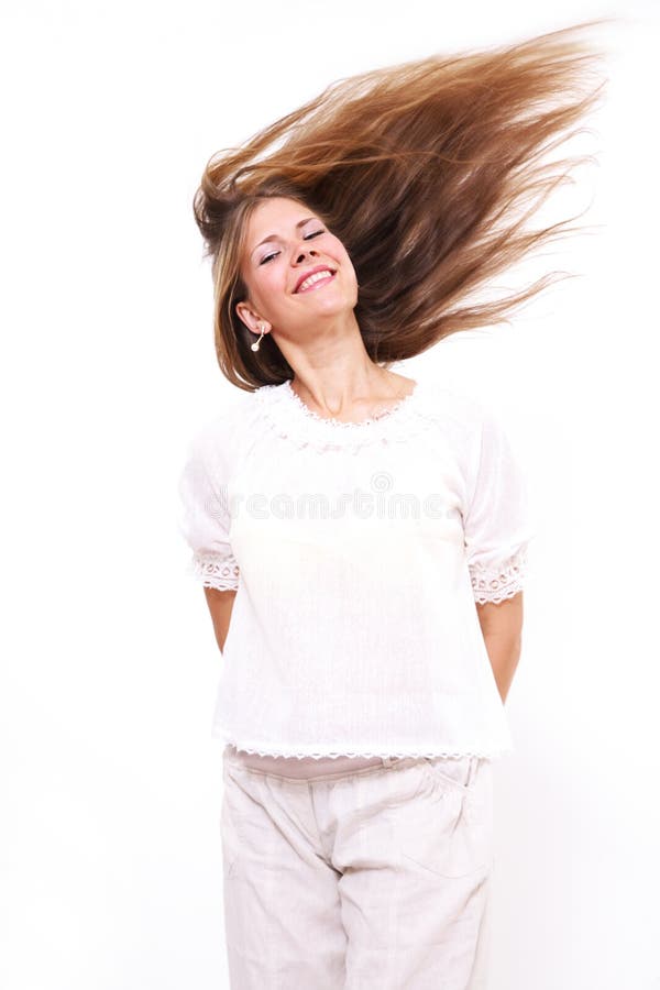 Easy hair stock photo. Image of young, fluffy, long, hair - 10798398