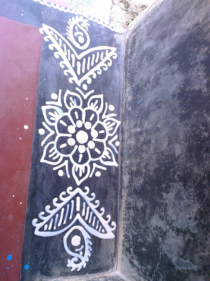 Easy Hand Made Design on Floor Stock Photo - Image of beautiful, easy ...