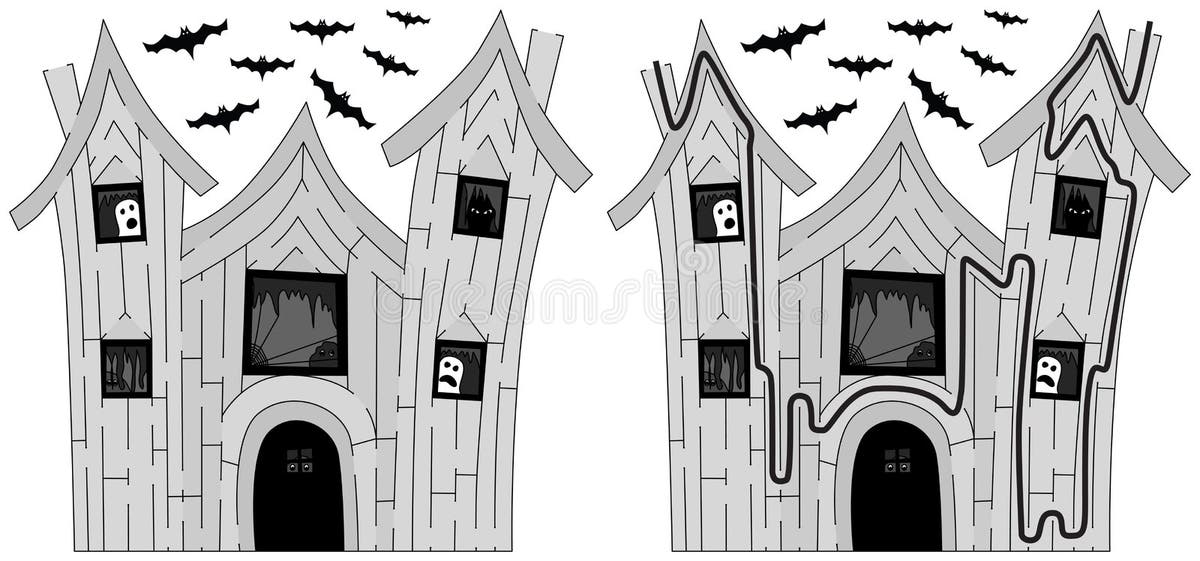 Haunted House Maze Stock Illustrations – 232 Haunted House Maze Stock ...