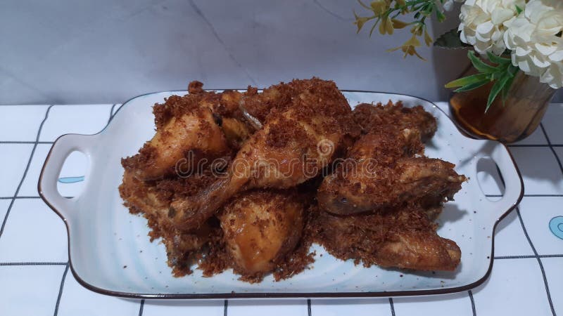 Easy Home Cooking Coconut Fried Chicken Stock Image - Image of easy ...