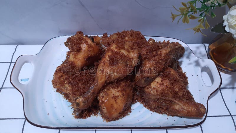 Easy Home Cooking Coconut Fried Chicken Stock Photo - Image of fried ...