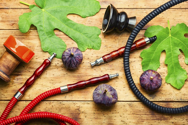 Easy hookah with figs stock image. Image of nargile - 227143023