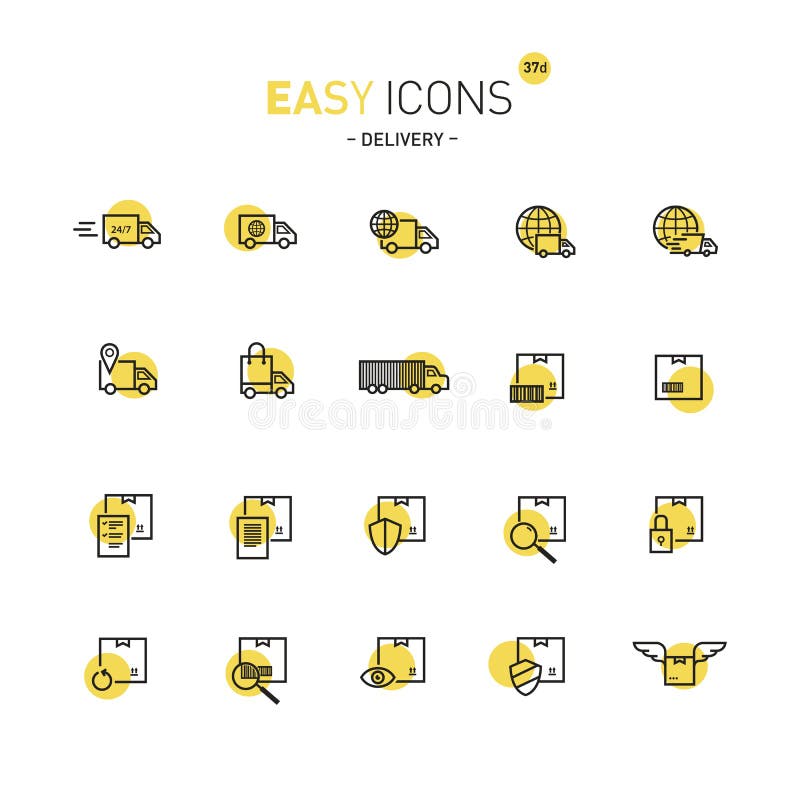 Easy icons 37d Delivery stock vector. Illustration of protect - 102135735