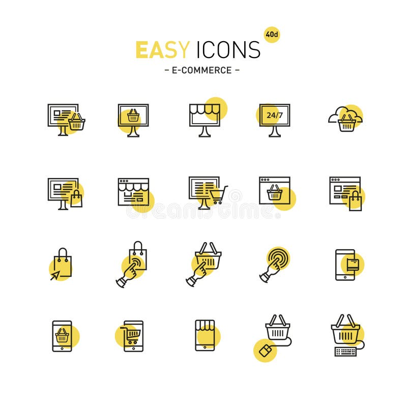 Easy Icons 40d File Formats Stock Vector - Illustration of choice, card ...