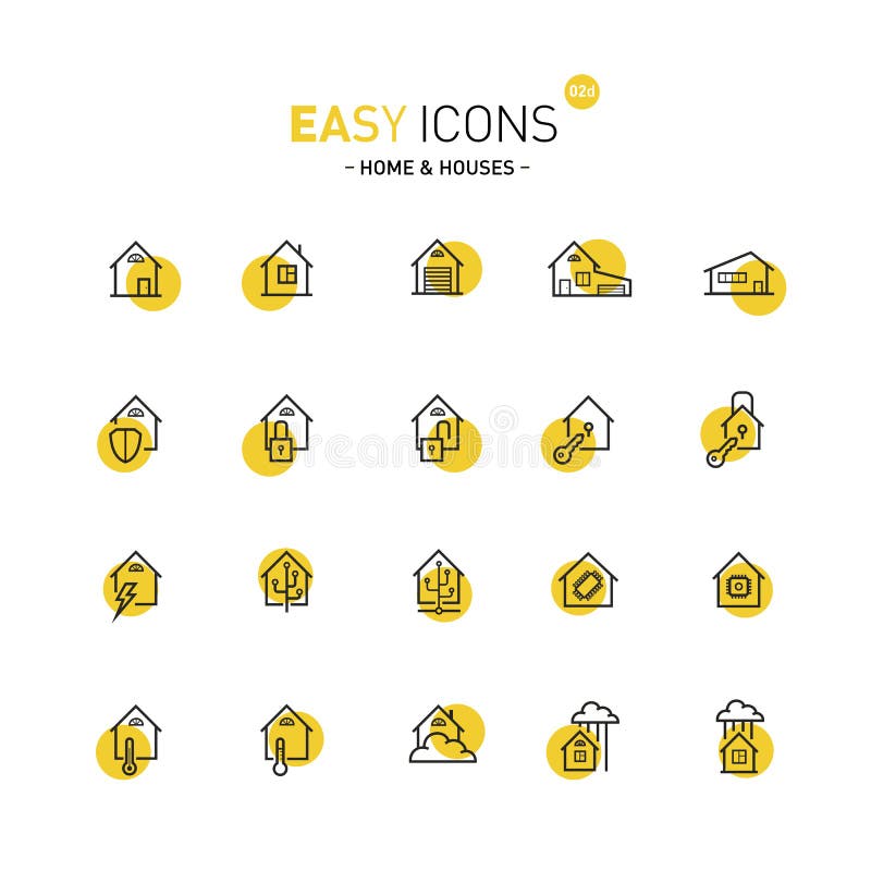 Easy icons 02d Home stock vector. Illustration of open - 85697478