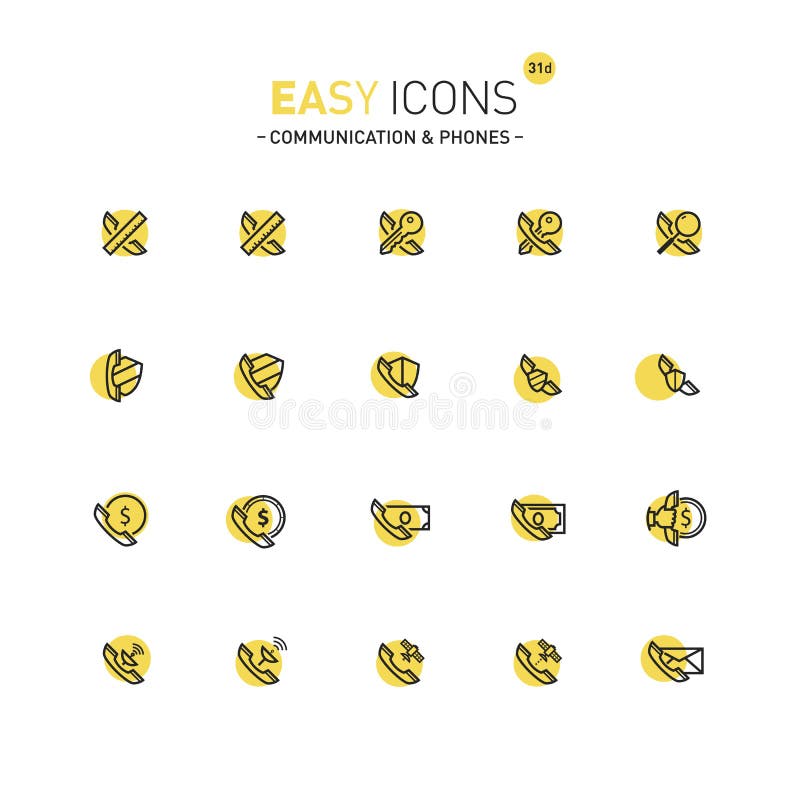Easy icons 31d Phones stock vector. Illustration of phone - 96077526