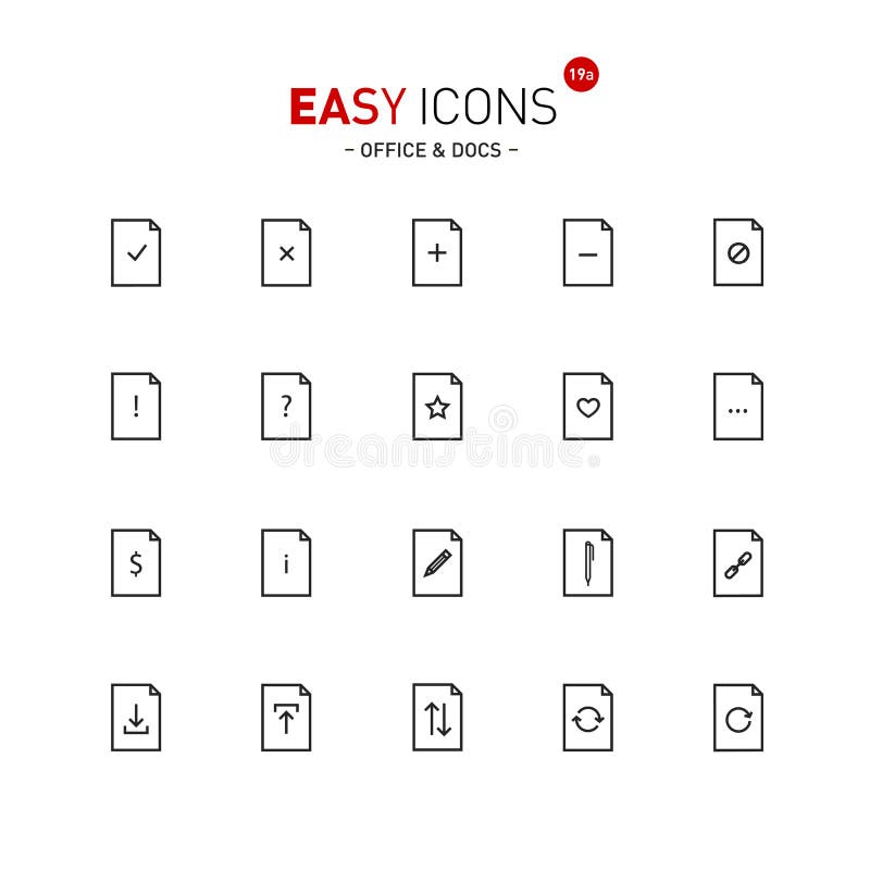 Easy icons 19a Docs stock vector. Illustration of arrows - 90526561