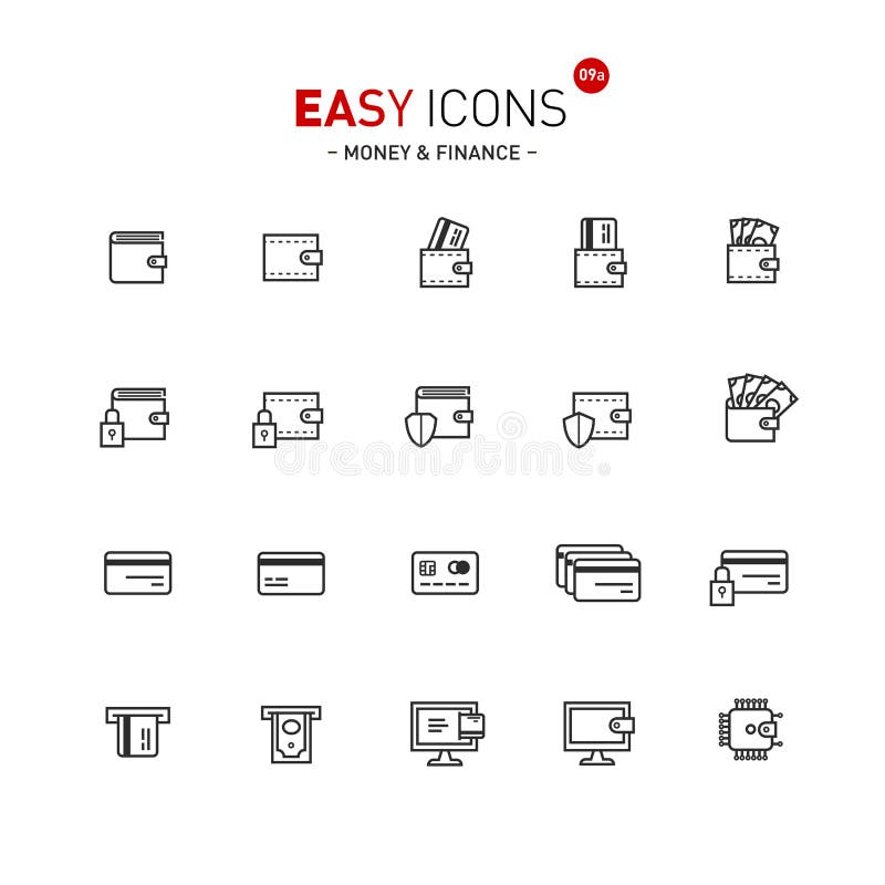 Easy icons 09a Money stock vector. Illustration of retail - 88181281