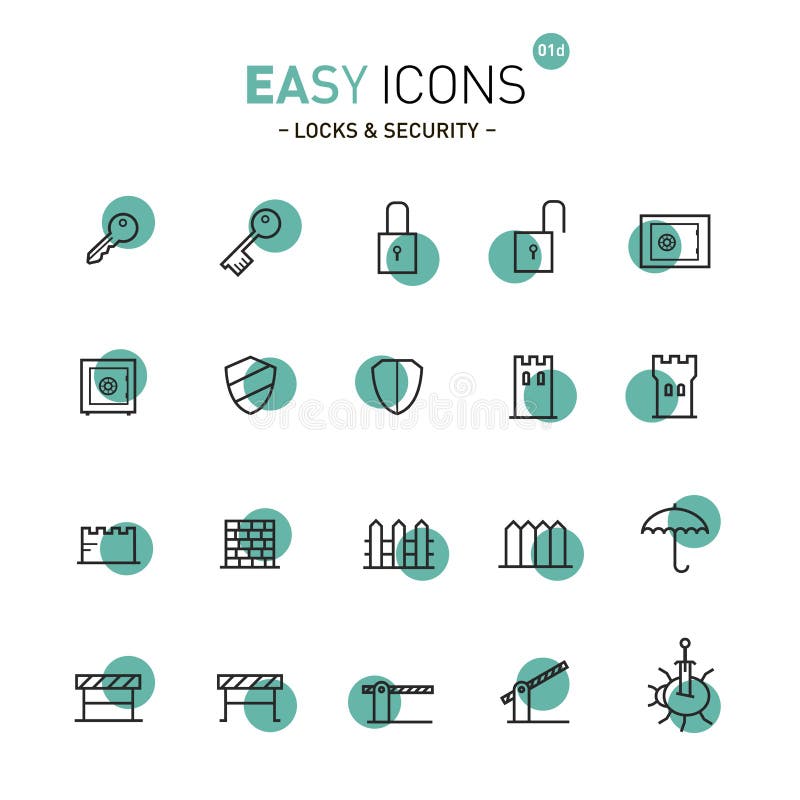 Easy icons 01a Security stock vector. Illustration of pass - 85057729