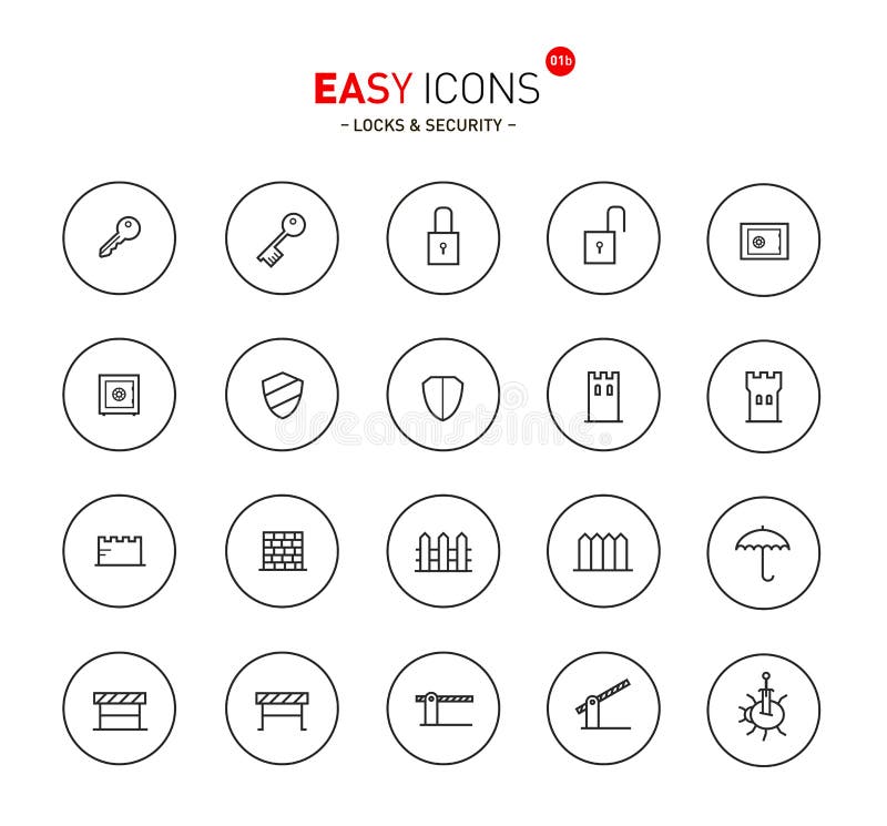 Easy icons 01a Security stock vector. Illustration of protect - 85058161