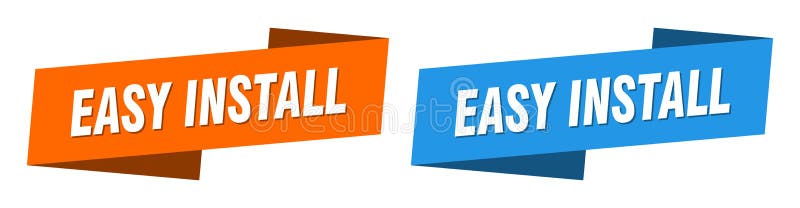 Install Now Banner Template. Ribbon Label Sign. Sticker Stock Vector ...