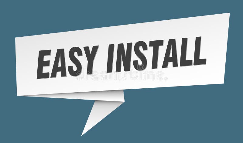 Easy Install Banner. Easy Install Speech Bubble, Label, Sticker, Sign ...