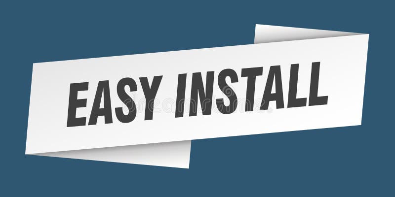 Easy Install Banner Template. Easy Install Ribbon Label Stock Vector ...
