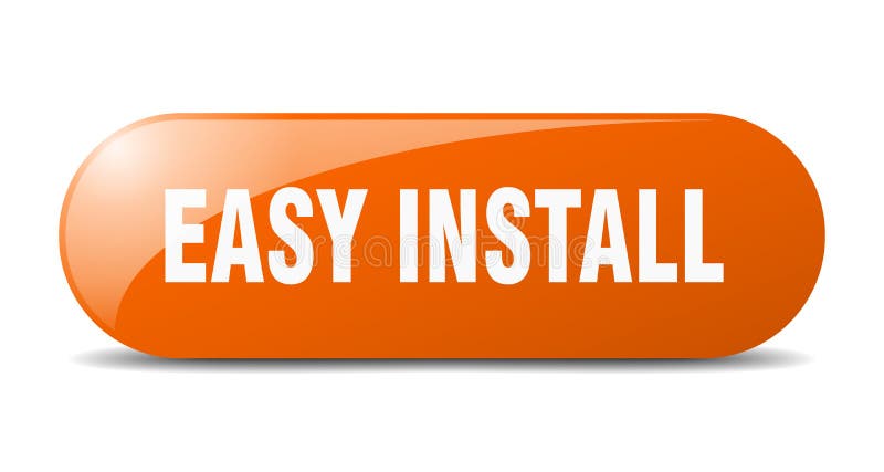 Easy Install Button. Easy Install Sign. Key. Push Button Stock Vector ...