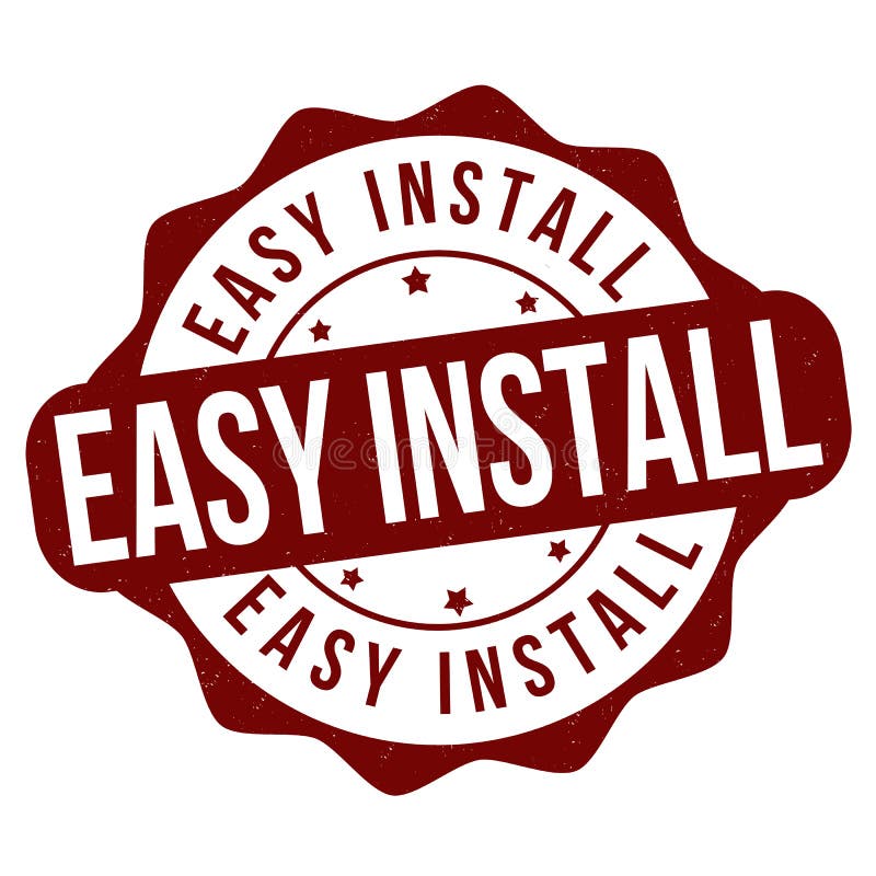 Easy Install Grunge Rubber Stamp Stock Vector - Illustration of symbol ...