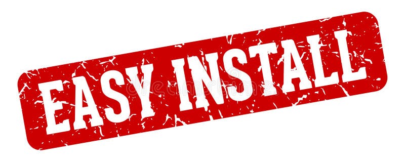 Easy Install Rectangular Sign. Easy Install Stamp Stock Vector ...