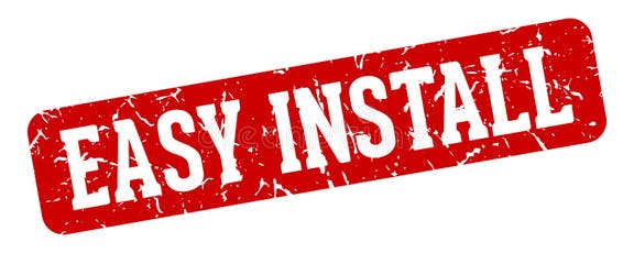 Easy Install Rectangular Sign. Easy Install Stamp Stock Vector ...