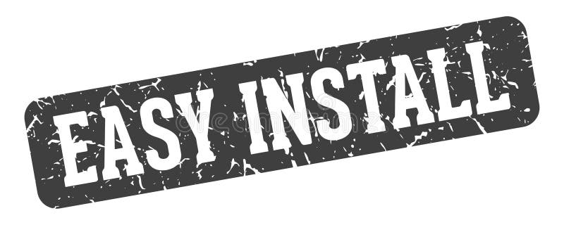 Easy Install Rectangular Sign. Easy Install Stamp Stock Vector - Illustration of graphic ...
