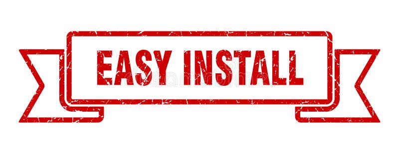 Easy install ribbon. stock vector. Illustration of install - 189719592