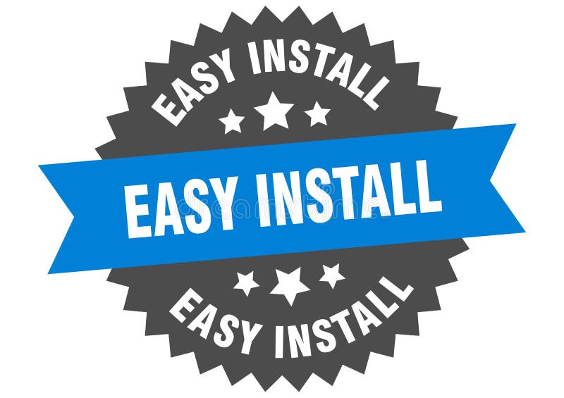 Easy Install Sign. Easy Install Circular Band Label. Easy Install ...