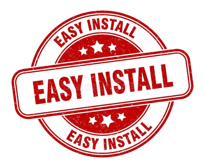 Easy Install Stamp. Easy Install Round Grunge Sign Stock Vector ...