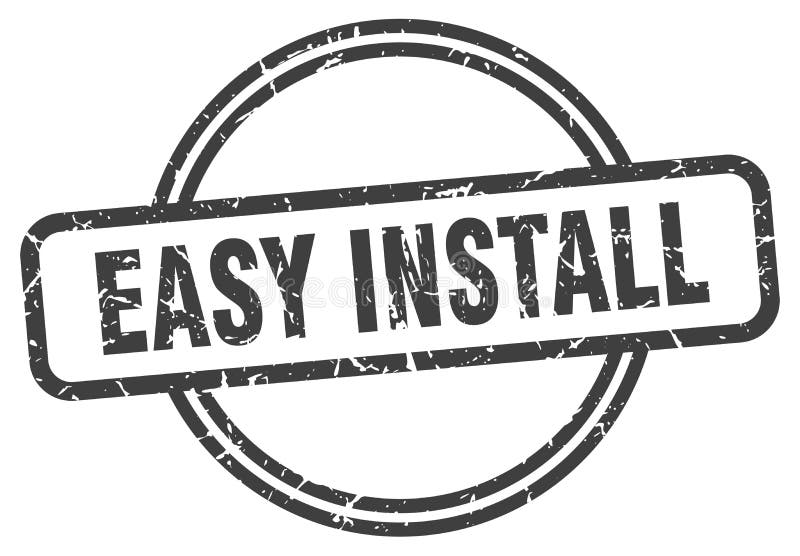 Easy Install Stamp. Easy Install Round Grunge Sign Stock Vector ...